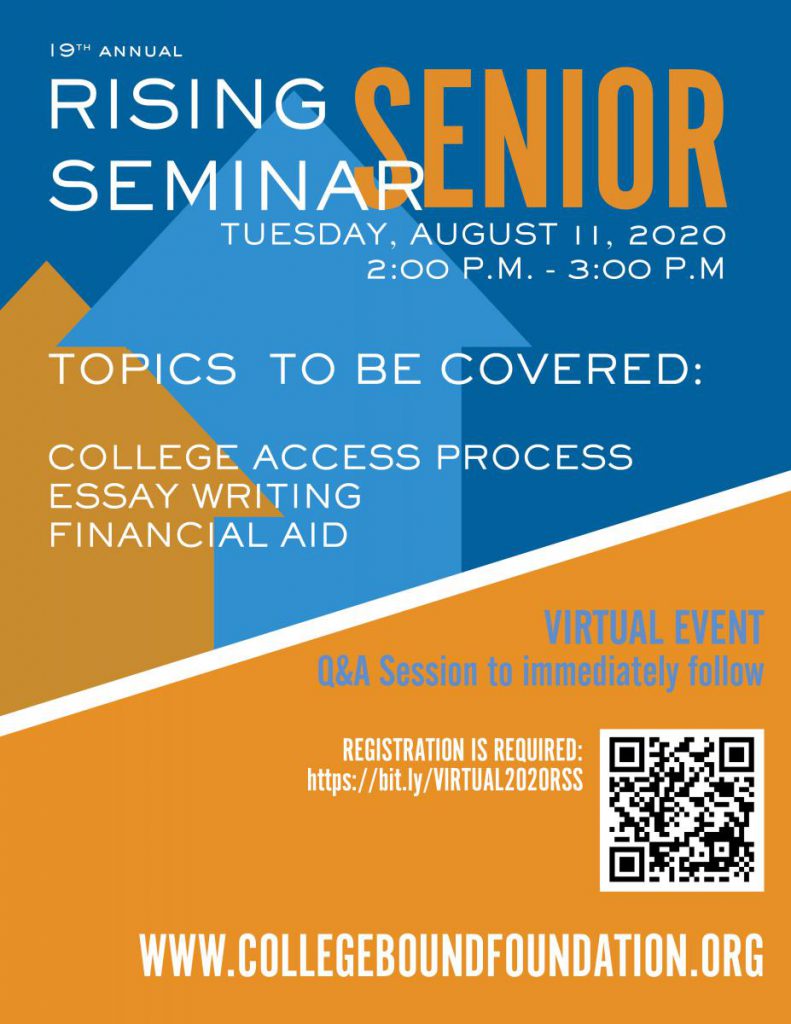 2020 Rising Senior Seminar | CollegeBound Foundation