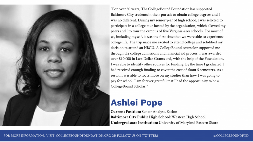 Ashlei Pope | CollegeBound Foundation