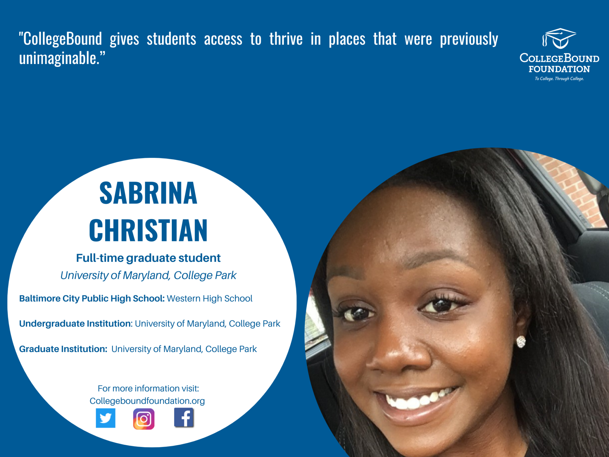Sabrina Christian | CollegeBound Foundation