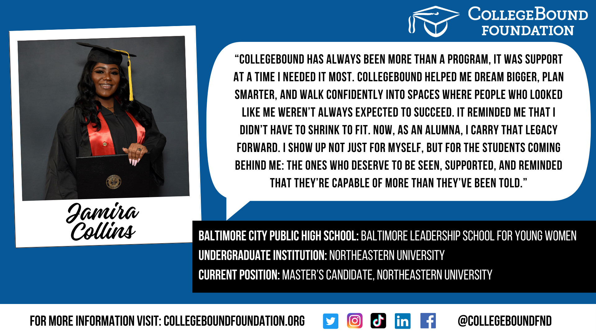 Jamira Collins | CollegeBound Foundation